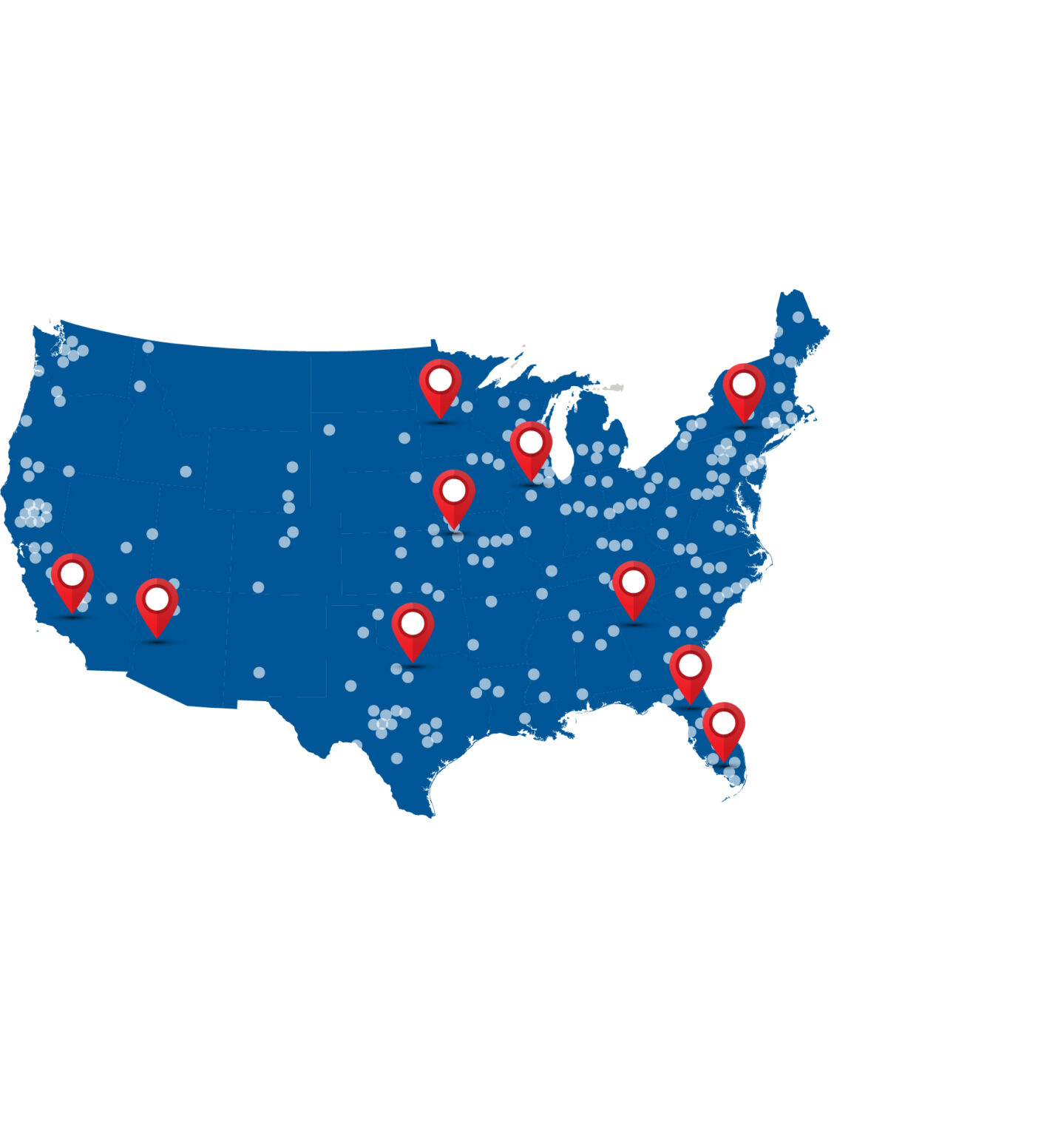 Corp_Relocation_US_Map_No_San_Fran | Beltmann Moving and Storage